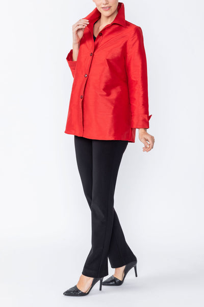 Red Design Cuff & Back Placket Detail Jacket – IC Collection