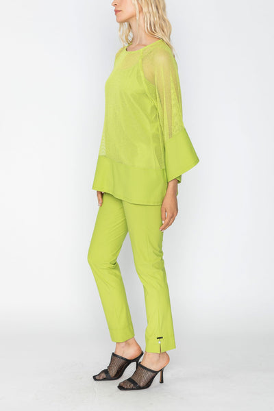 Lime Mesh Tunic w/ Cuffs – IC Collection