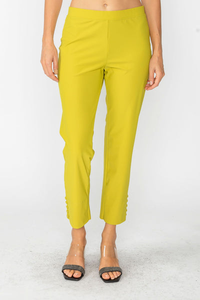 Pear Button Hem Slim Crops – IC Collection