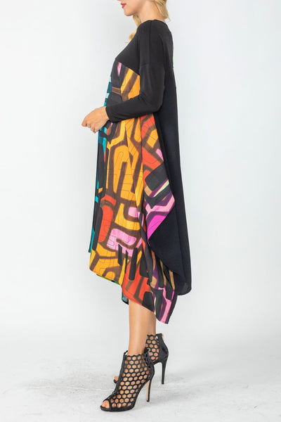 Multi Color Scarf Square Dress – IC Collection