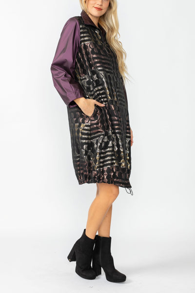 Violet Stand Collar Wire String Jacket – IC Collection