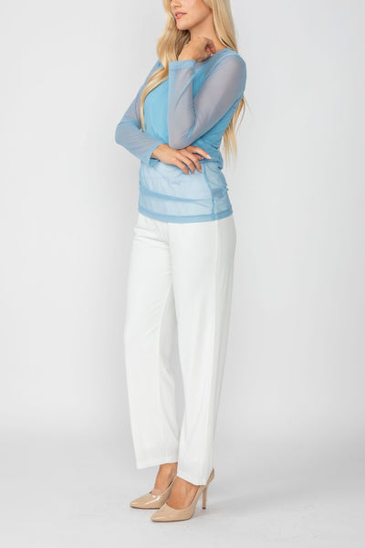 Ocean Basic Mesh Long Sleeve Top – IC Collection